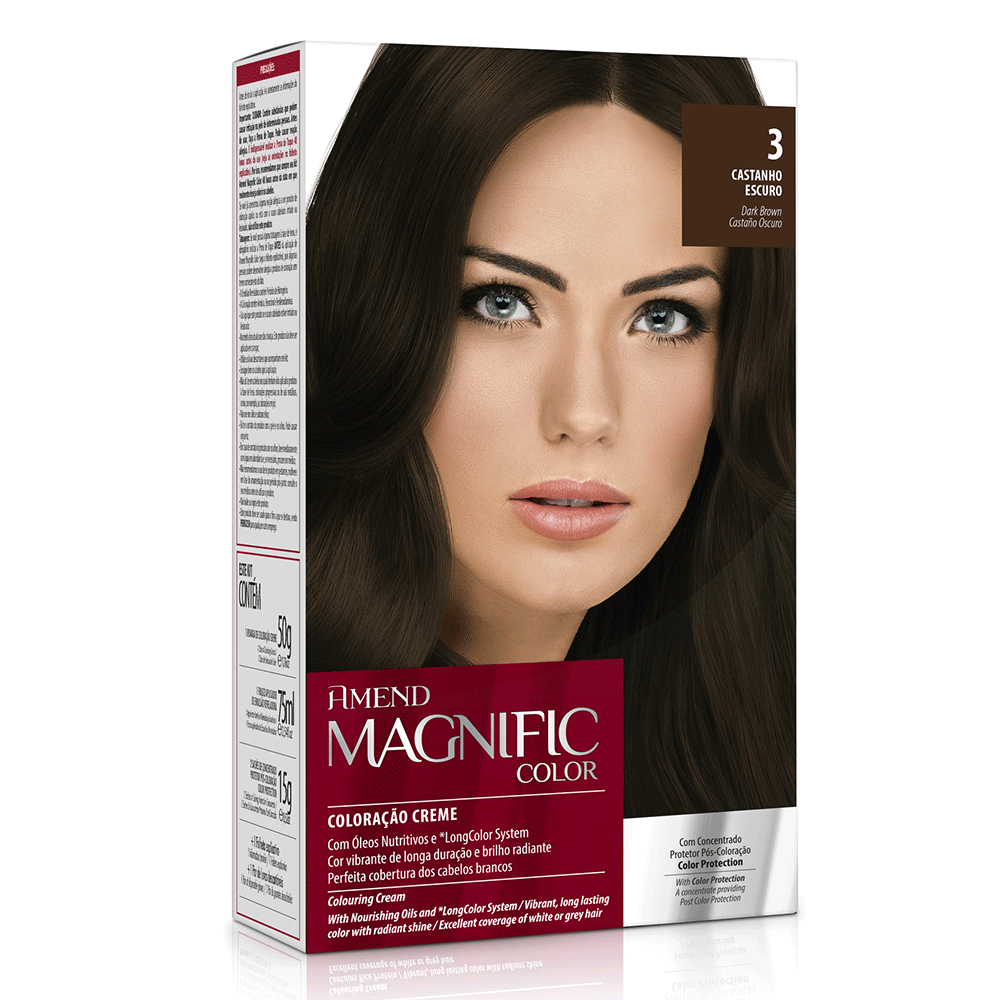 Kit Coloração Amend Magnific Color 3.0 Castanho Escuro