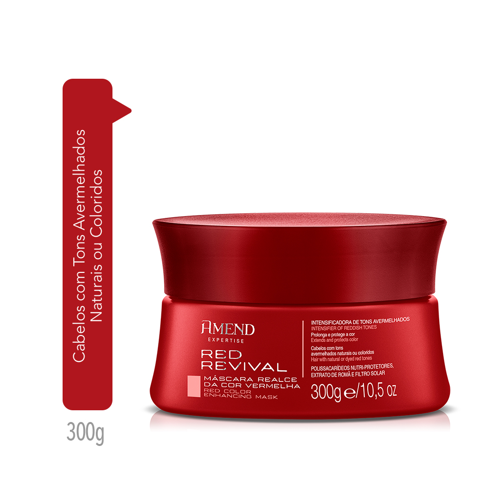 Máscara Realce da Cor Vermelha Amend Expertise Red Revival 300g