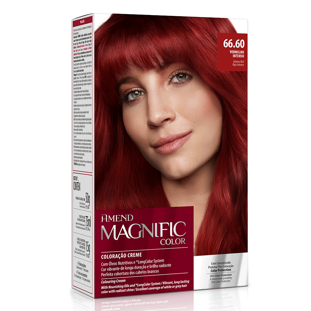 Kit Coloração Amend Magnific Color 66.60 Vermelho Intenso