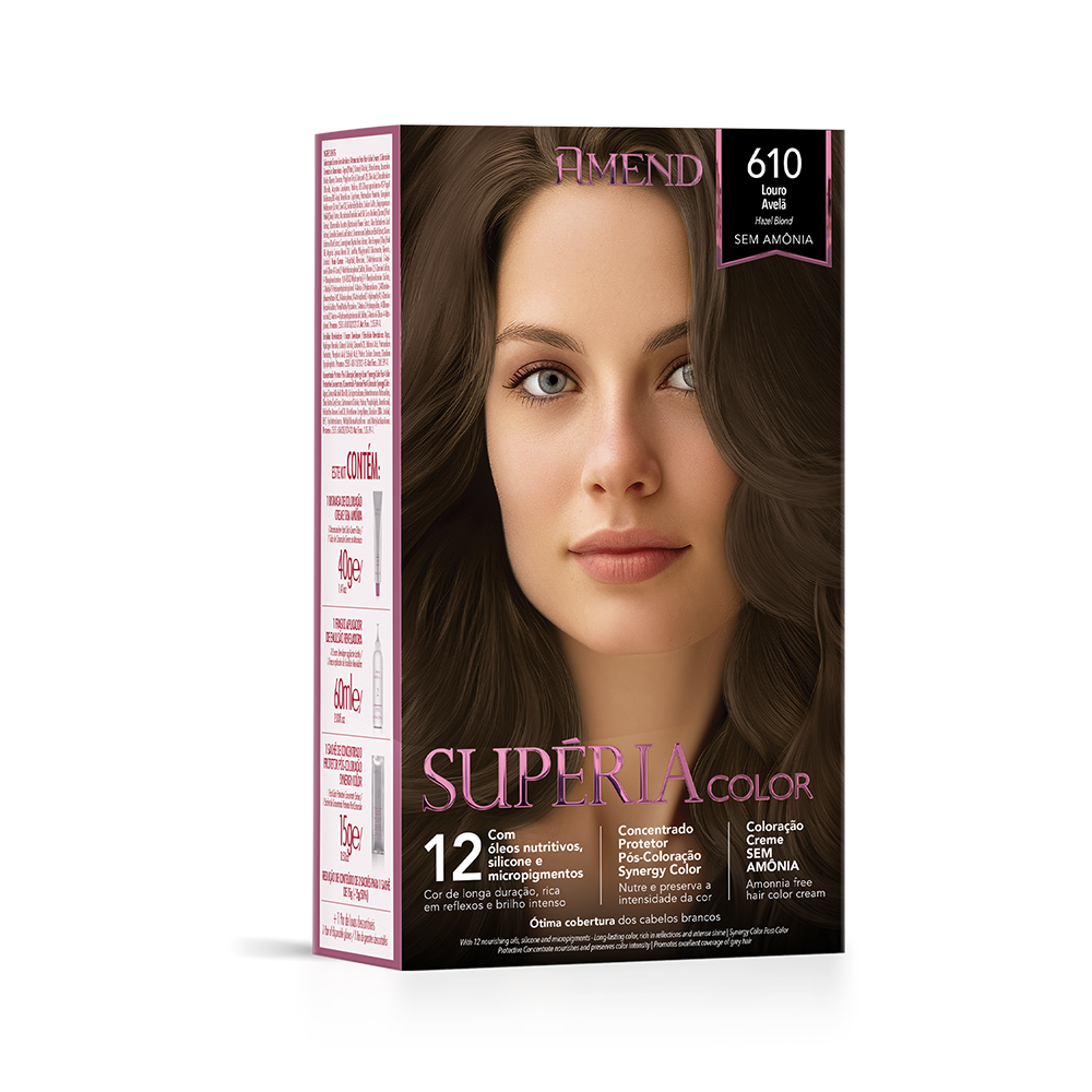 Kit Tonalizante Amend Supéria Color 610 Louro Avelã
