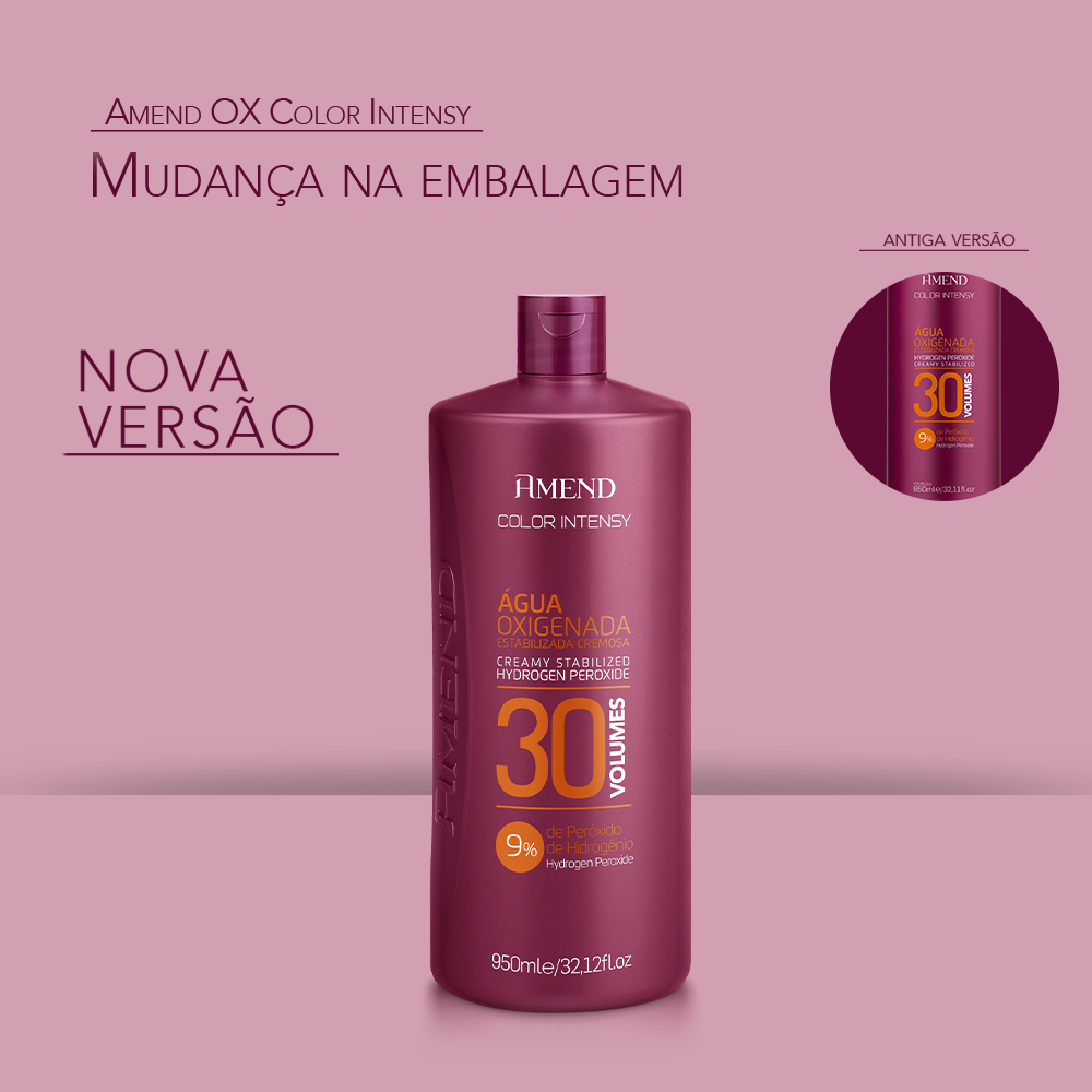 Água Oxigenada Cremosa Amend Color Intensy 30 volumes 950ml