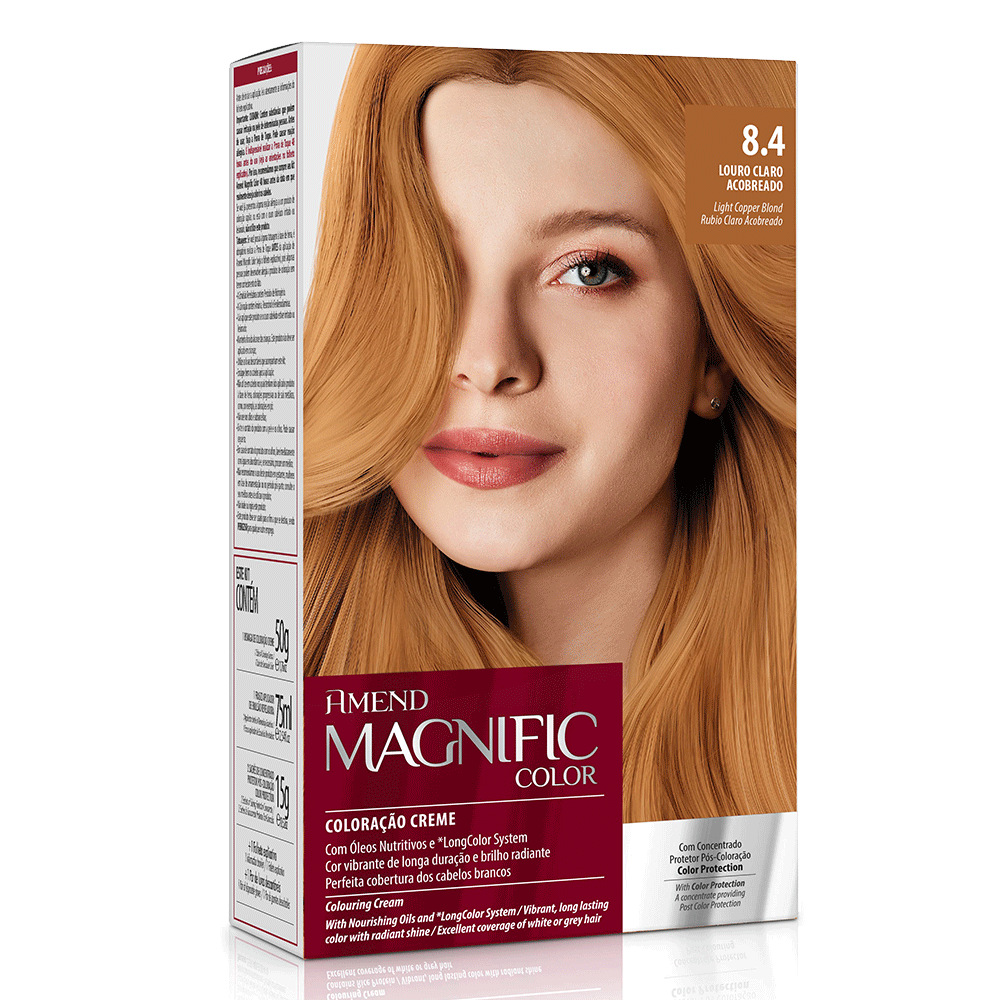 Kit Coloração Amend Magnific Color 8.4 Louro Claro Acobreado